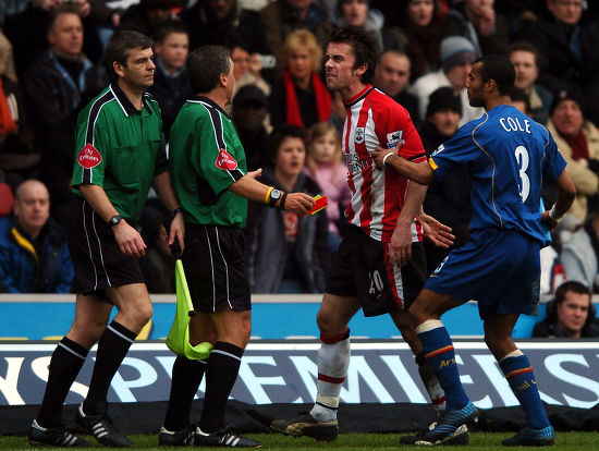 Southamptons David Prutton Fumes Linesman Referee Editorial Stock Photo ...