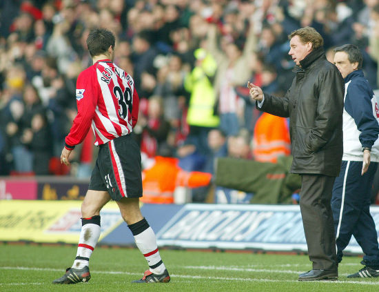 Southamptons Manager Harry Redknapp Talks Tactics Editorial Stock Photo ...