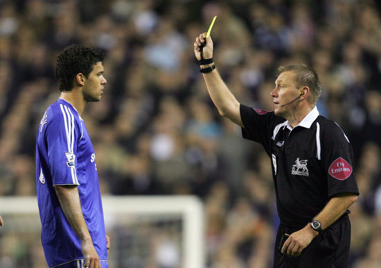 Referee Graham Poll Shows Yellow Card Editorial Stock Photo - Stock ...