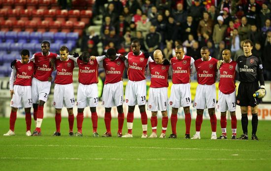 Arsenal Stand Minutes Silence Before Game Editorial Stock Photo - Stock ...