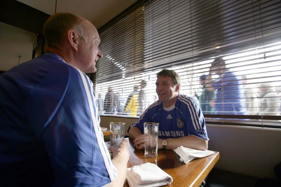 Chelsea Fans Enjoy Beer Before Match Editorial Stock Photo - Stock ...