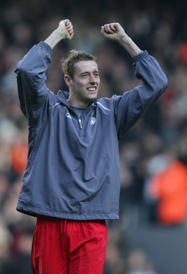 Peter Crouch Liverpool Celebrates His Winning Editorial Stock Photo ...