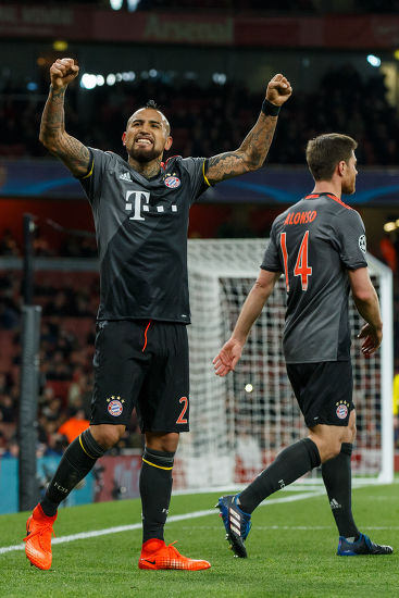 Arturo Vidal Bayern Munich Celebrates Scoring Editorial Stock Photo ...