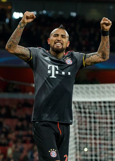 Arturo Vidal Bayern Munich Celebrates Scoring Editorial Stock Photo ...