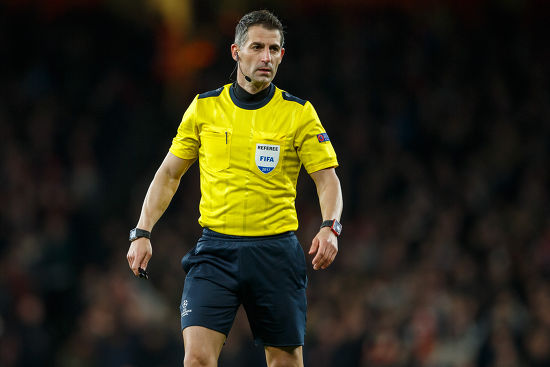 Referee Tasos Sidiropoulos During Uefa Champions Editorial Stock Photo ...
