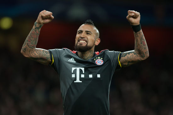 Arturo Vidal Bayern Munich Celebrates Scoring Editorial Stock Photo ...