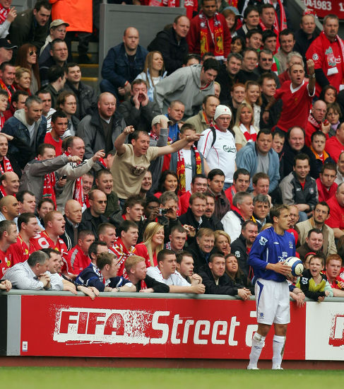 Liverpool Fans Shout Abuse Everton S Editorial Stock Photo - Stock ...
