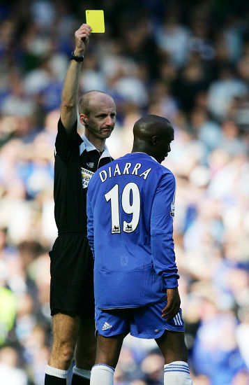 Lassana Diarra Chelsea Receives Yellow Card Editorial Stock Photo ...