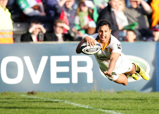 Chris Bishay Wasps Dives Over Try Editorial Stock Photo - Stock Image ...