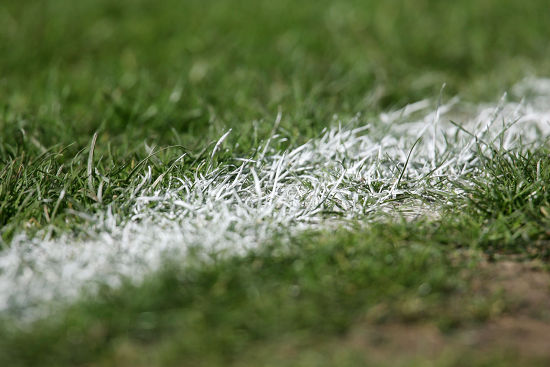 White Paint On Grass Outline Pitch Editorial Stock Photo - Stock Image ...