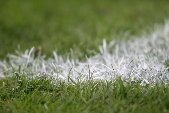 White Paint On Grass Outline Pitch Editorial Stock Photo - Stock Image ...