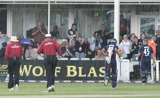 Umpires Steve Davis Ian Gould Along Editorial Stock Photo - Stock Image ...