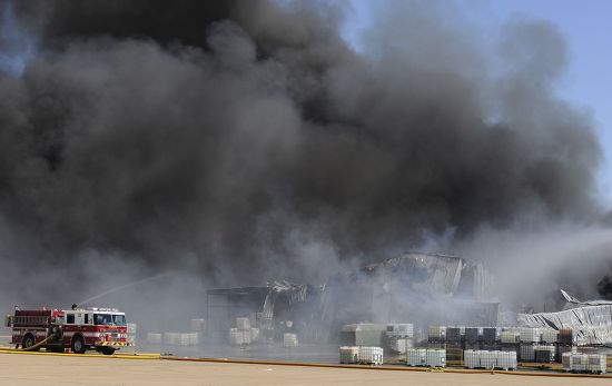 Smoke Comes Large Chemical Fire Magnablend Editorial Stock Photo ...