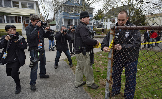 Police String Crime Scene Tape Around Editorial Stock Photo - Stock ...