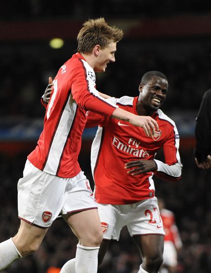 Nicklas Bentner Arsenal Celebrates Emmanuel Eboue Editorial Stock Photo ...