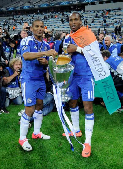 Didier Drogba Florent Malouda Chelsea Pose Editorial Stock Photo ...