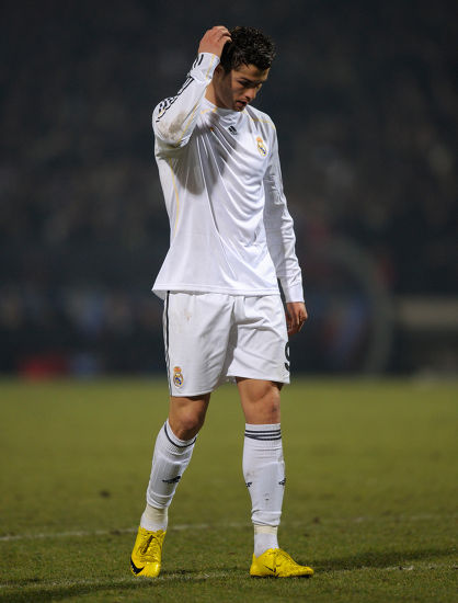 Dejected Cristiano Ronaldo Real Madrid Scratches Editorial Stock Photo ...