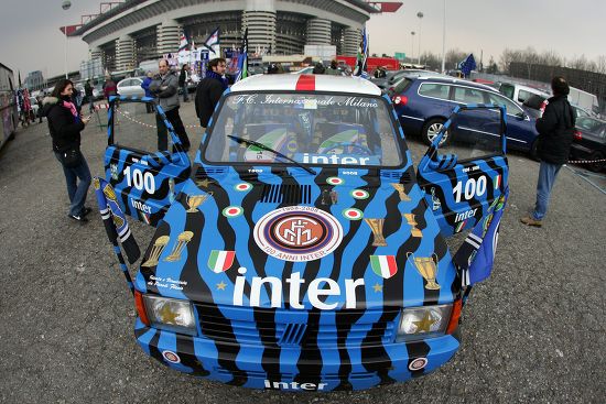 Special Car Celebrating Centenary Inter Milan Editorial Stock Photo ...