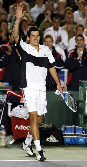 Tim Henman Great Britain Celebrates Victory Editorial Stock Photo ...