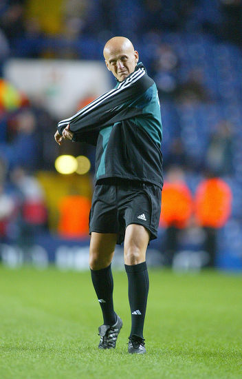 Referee Pierluigi Collina Warms Before Match Editorial Stock Photo ...