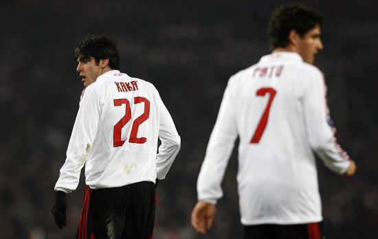 Kaka Ac Milan Stands Behind Teammate Editorial Stock Photo - Stock ...