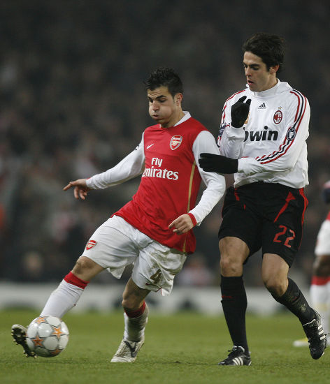 Kaka Ac Milan Cesc Fabregas Arsenal Editorial Stock Photo - Stock Image ...