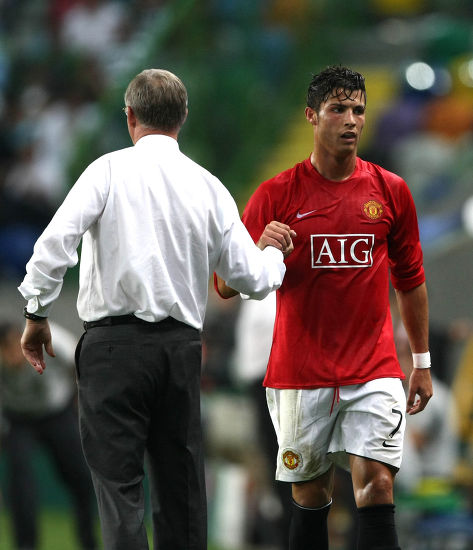 Exhausted Cristiano Ronaldo Manchester United Shakes Editorial Stock ...