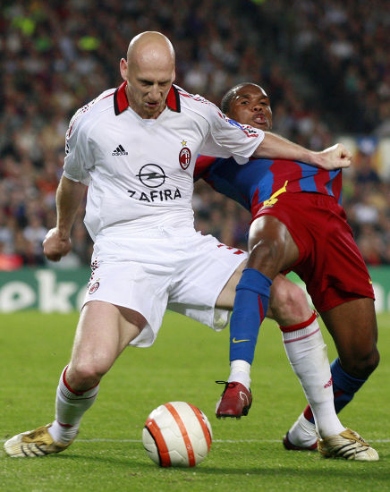 Jaap Stam Ac Milan Battles Barcelonas Editorial Stock Photo - Stock ...