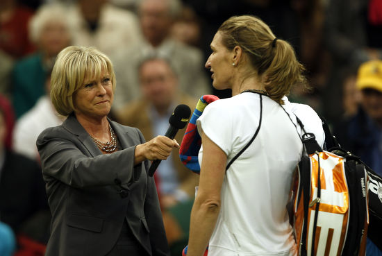 Sue Barker Interviews Steffi Graf After Editorial Stock Photo - Stock Image | Shutterstock