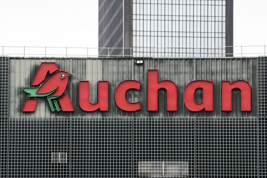 Supermarket Group Auchan Logo Photographed Paris Editorial Stock Photo ...