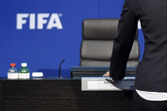 Fifa Employee Poses Sign Fifa President Editorial Stock Photo - Stock ...