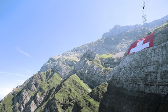 Workers Furl Worlds Largest Swiss Flag Editorial Stock Photo - Stock ...