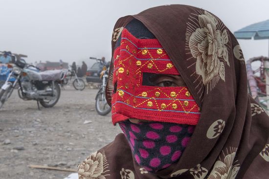 Woman Wearing Red Burqa Minab Thursday Editorial Stock Photo - Stock ...