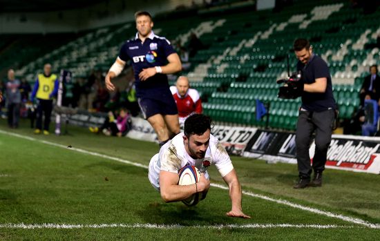 Dominic Morris England Scores Try Editorial Stock Photo - Stock Image ...