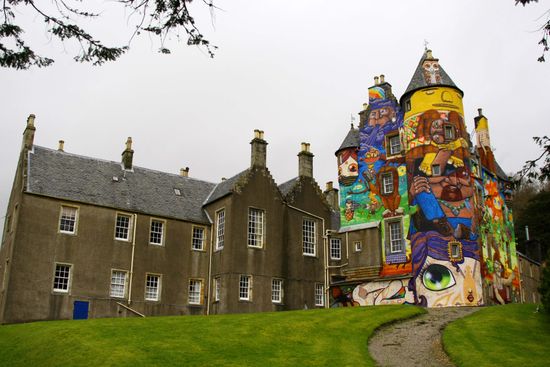 Grafftti Facade Kelburn Castle Largs Ayrshire Editorial Stock Photo ...