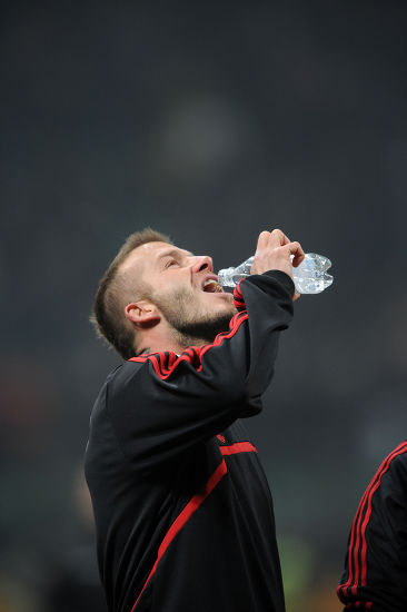 David Beckham Ac Milan Has Drink Editorial Stock Photo - Stock Image ...