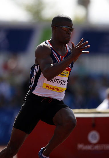 Leon Baptiste Runs Round Bend During Editorial Stock Photo - Stock ...