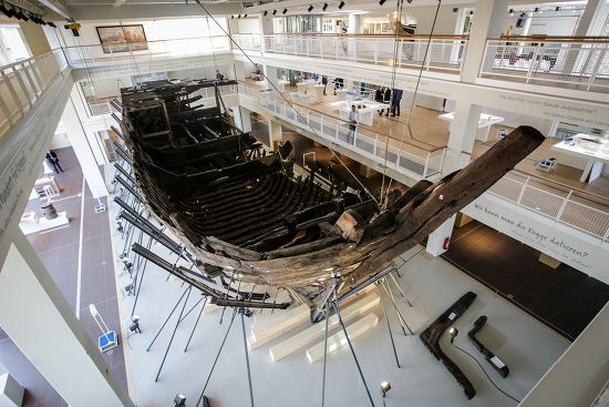 Hull Medieval Cog Inside New Permanent Editorial Stock Photo - Stock ...