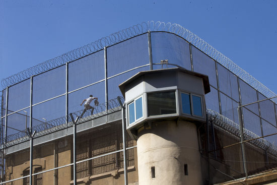Prisoner Walks On Roof Modelo Prison Editorial Stock Photo - Stock ...