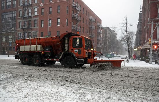 Snow Plow Plows Street On St Editorial Stock Photo - Stock Image ...