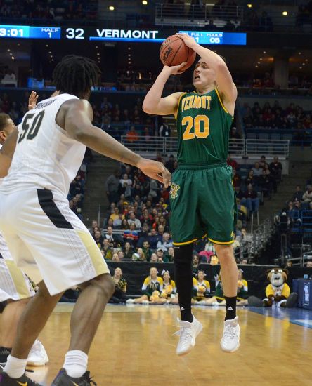 Vermonts Ernie Duncan Attempts Shot During Editorial Stock Photo ...