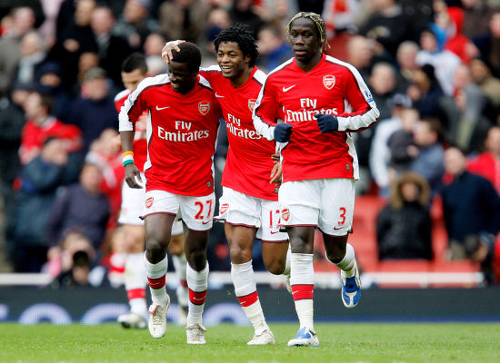 Emmanuel Eboue Arsenal Celebrates His First Editorial Stock Photo ...