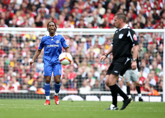 Didier Drogba Chelsea Shouts Towrd Referee Editorial Stock Photo ...