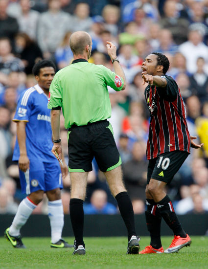 Robinho Manchester City Argues Referee Mike Editorial Stock Photo ...