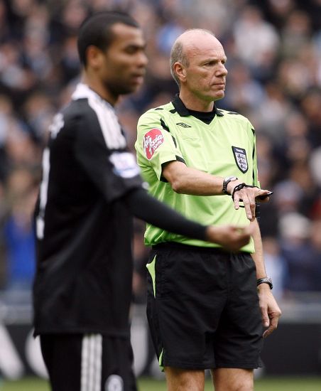 Referee Mr Steve Bennett Points Behind Editorial Stock Photo - Stock ...