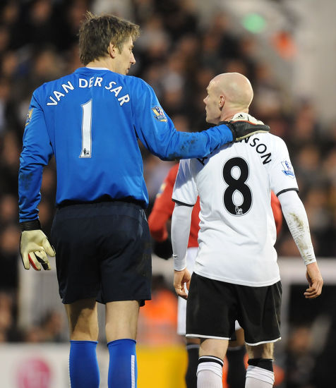 Andy Johnson Fulham Consoled By Manchester Editorial Stock Photo ...