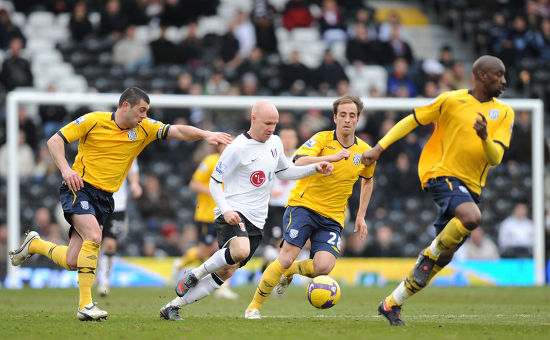 Andy Johnson Fulham Gets Between Three Editorial Stock Photo - Stock ...