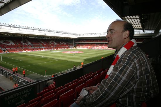 Journalist Phil Daoust Inside Anfield Home Editorial Stock Photo ...