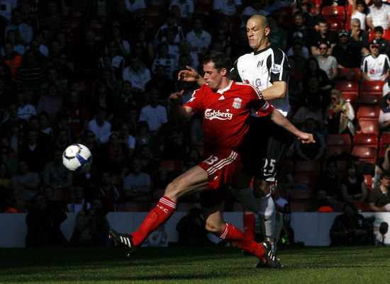 Jamie Carragher Liverpool Bobby Zamora Fulham Editorial Stock Photo ...