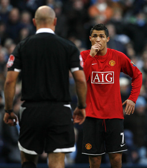 Nervous Looking Cristiano Ronaldo Manchester United Editorial Stock ...